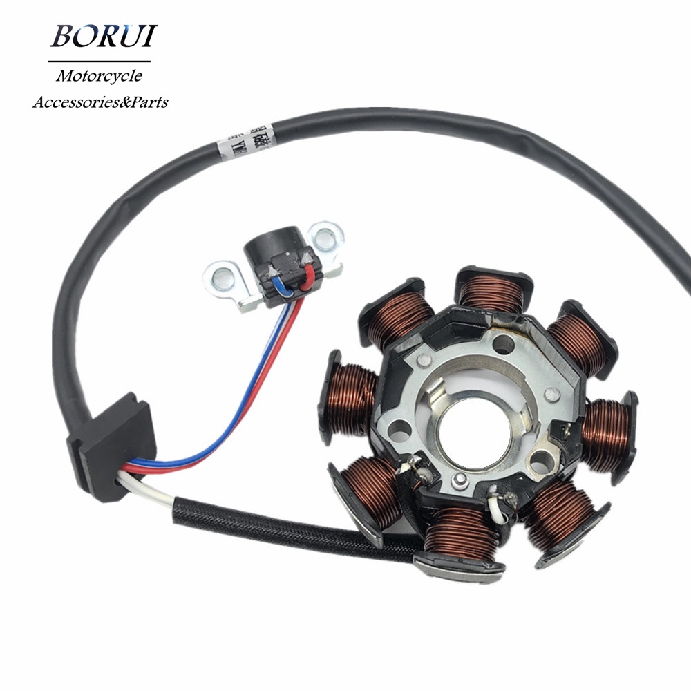 Motorcycle Generator Stator Coil 8 Poles Copper Wire Magneto For YAMAHA ...