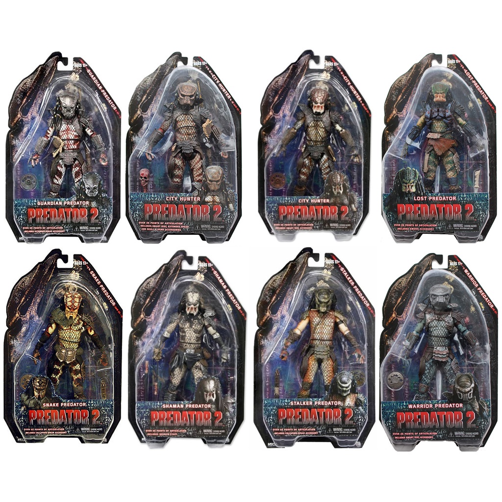 ๑Neca Predator 2 Horror Monster Prey Warrior Sci Fi City Hunter Stalker ...