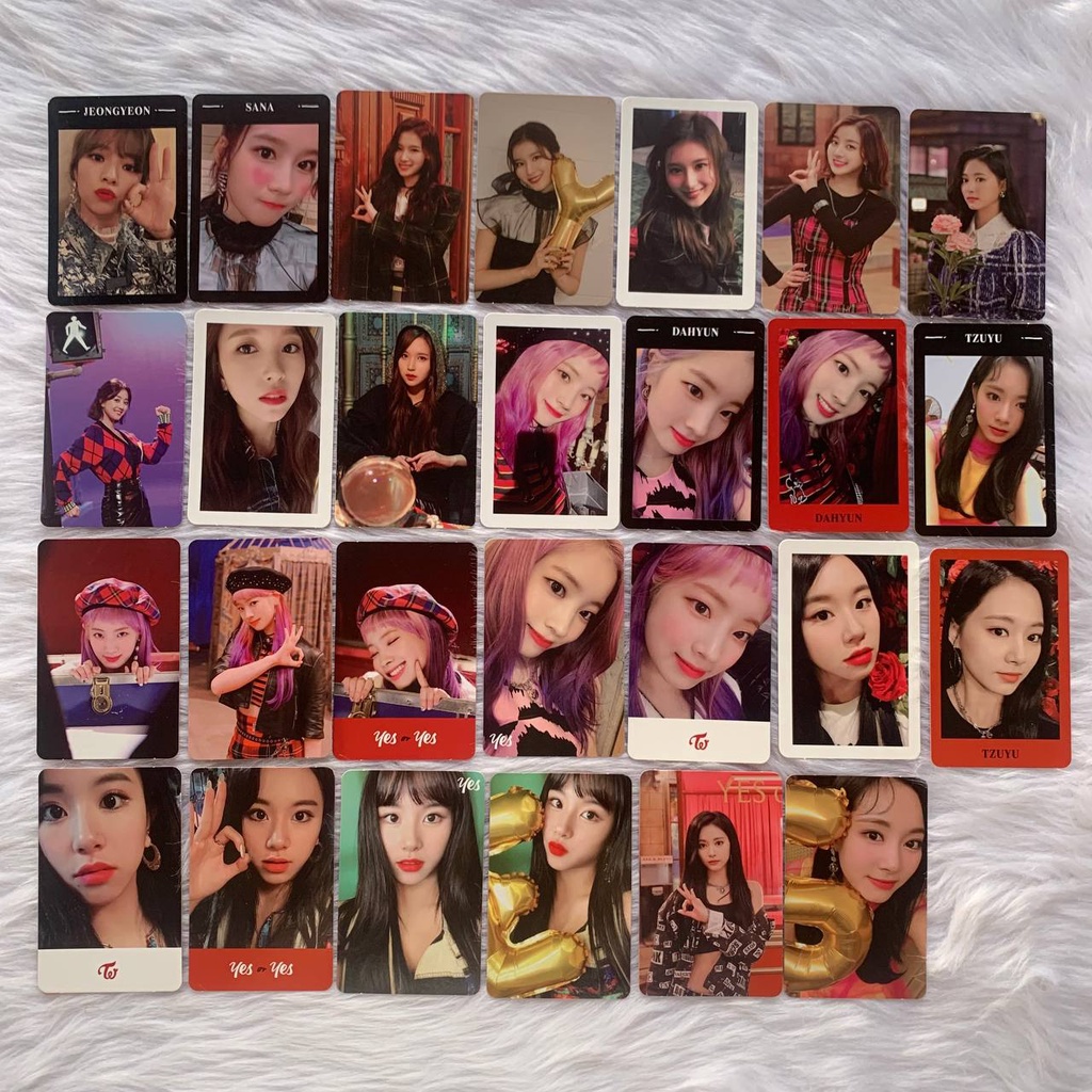 ☞twice yes or yes photocard set ♡ (black border, yes sign, white border ...
