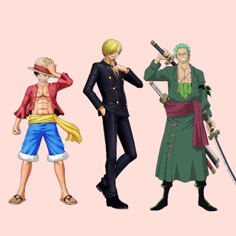 ۞ ONE PIECE Luffy, Zoro, Sanji Anime Diy Life Size Standee | Shopee ...