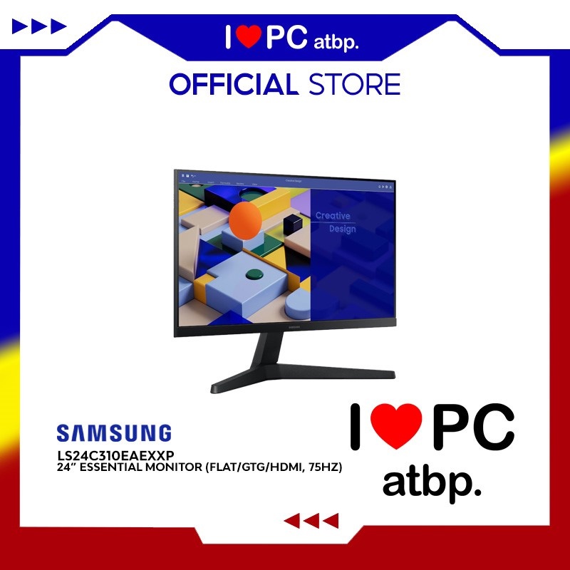Samsung 24" Essential Monitor (LS24C310EAEXXP, Flat, 5ms GTG,75Hz,HDMI ...