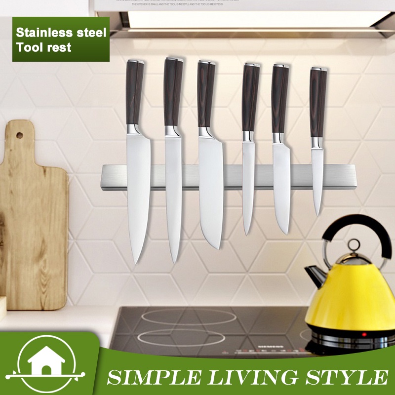 30/40/50CM 100% 304 Stainless Steel Magnetic Self-adhesive Knife Holder ...