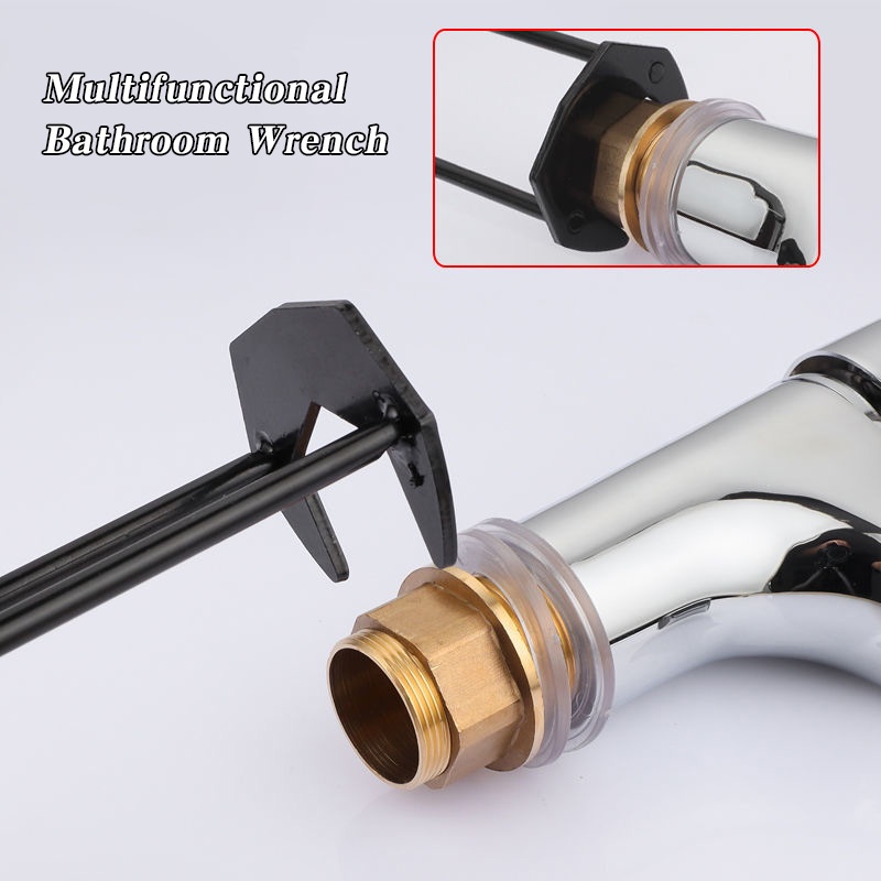 ☄ ☎Multifunctional Bathroom Wrench Plumbing Tool Sink Wrench Faucet ...