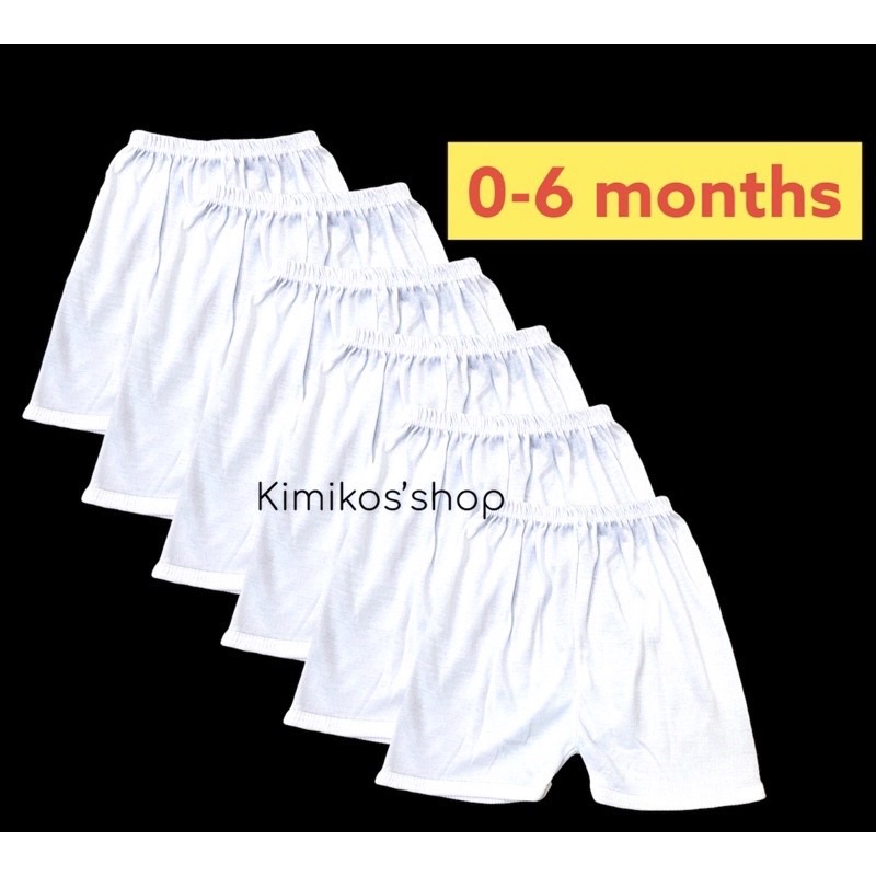 1DOZEN) Baby Short White Plain kids Newborn Shorts Infant shorts ...