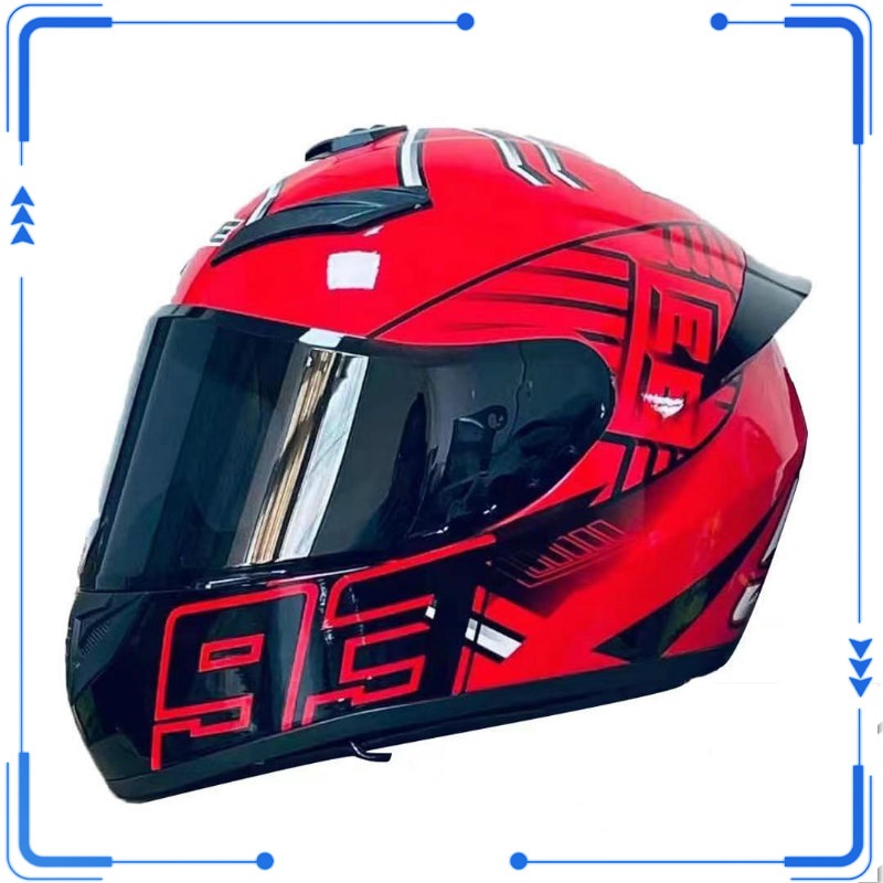 Unisex Motorcycle Helmet Double Lens Cross Section Helmet Safety ...