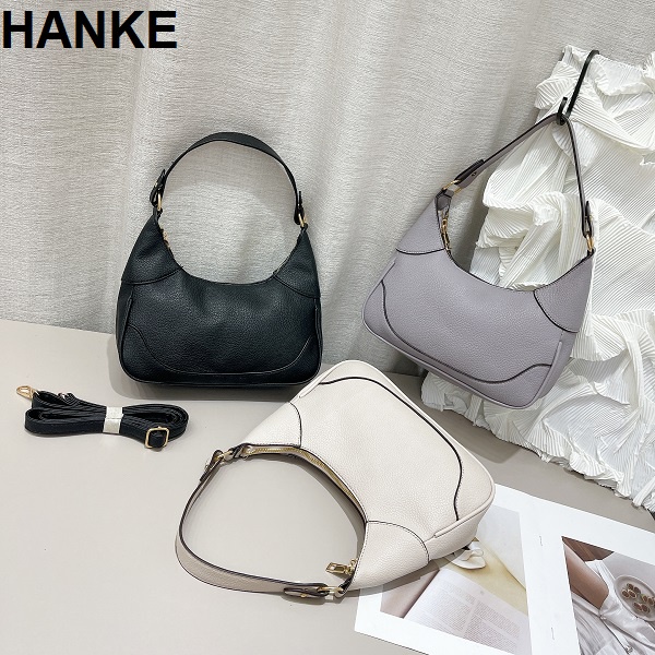 HANKE Hand Bag Hobo Shoulder Bag Leather Women's Bag | Shopee Philippines