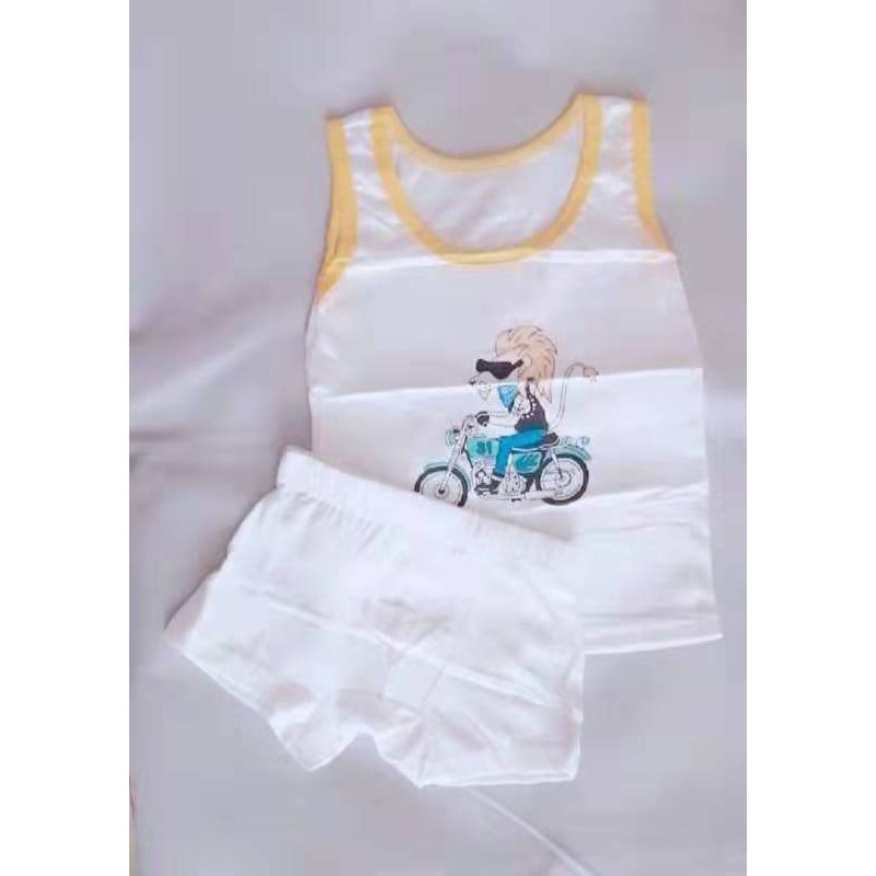 SHOPP KING SK-Kids Terno Set Sando Boxer Short for Boys (Random Design ...