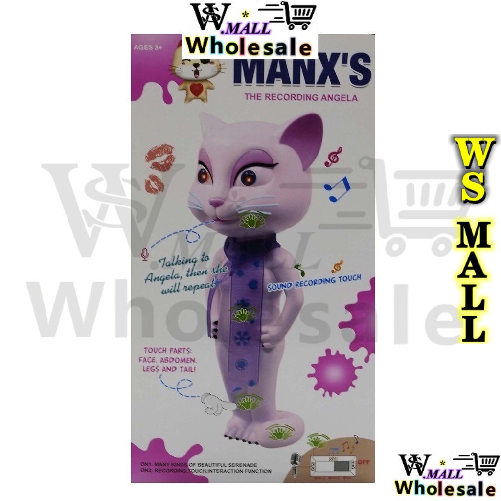 ♦☇♙WS MALL AI Touch Talking Angela Manx Recording TALKING TOM Cat ...
