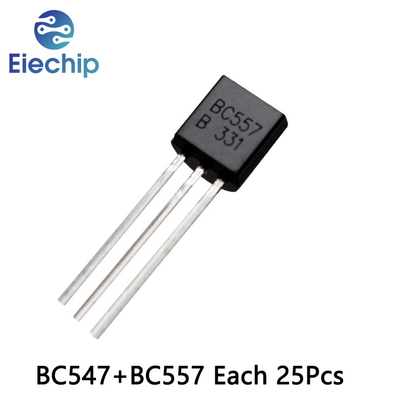 Total 50pcs BC547+BC557 NPN PNP Transistor TO-92 DIY Triode Transistor Electronic Kits | Shopee ...