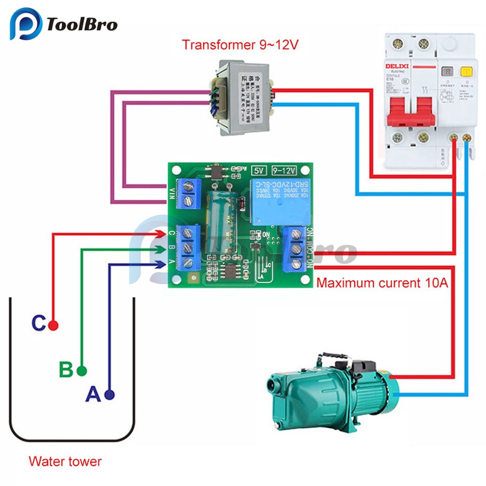 DC 5V 12V Automatic Water Level Controller Module Liquid Sensor Switch ...