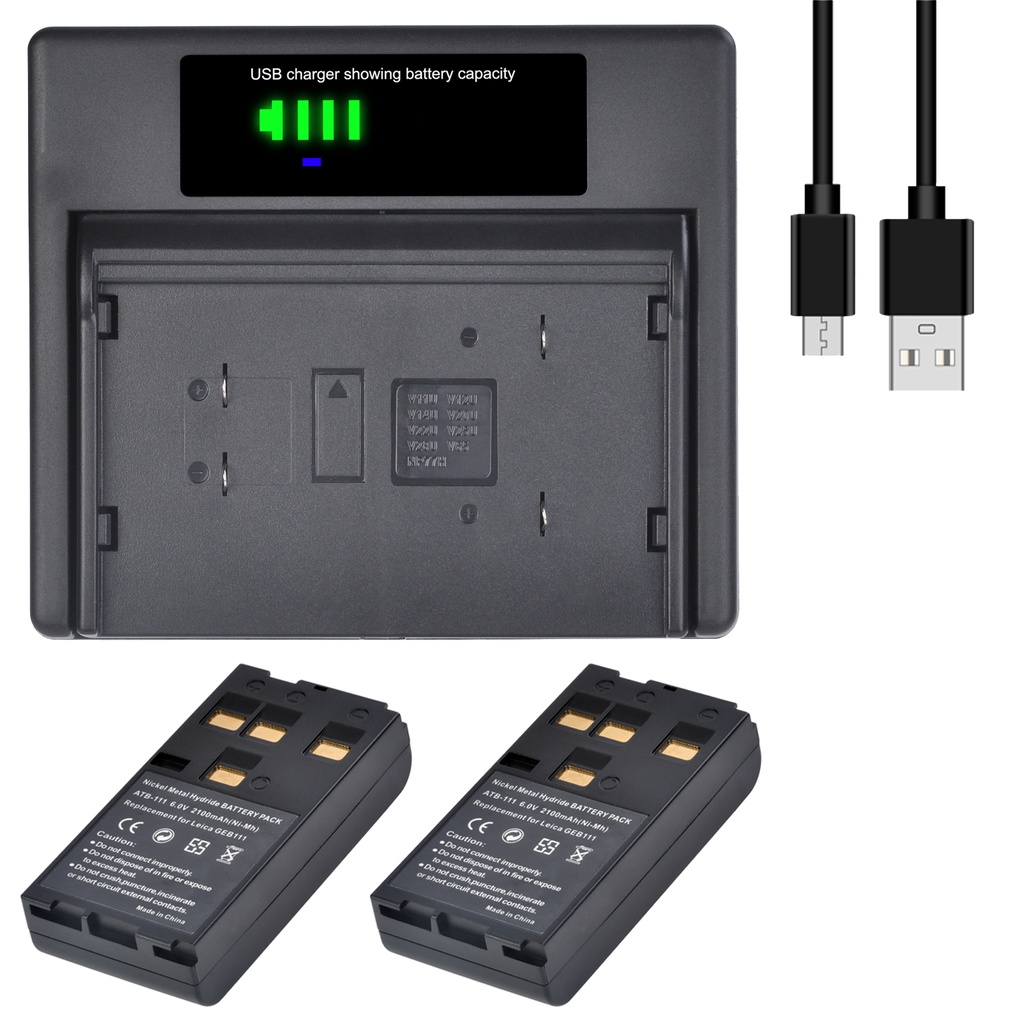 2100mAh GEB 111 GEB111 Battery For Leica GEB121 GS50 DNA03 TC407 TCR805 ...