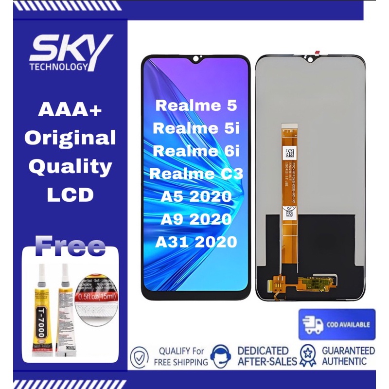 OPPO Realme C3 Realme 5 Realme 5i Realme 6i A5 2020 A9 2020 Lcd ...