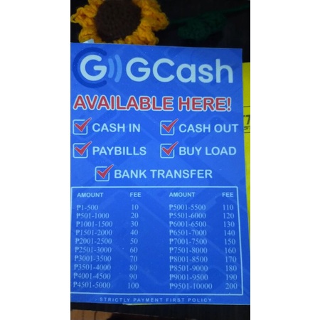 ☒Gcash Cash in Cash Out Sign / Gcash Sticker | Shopee Philippines