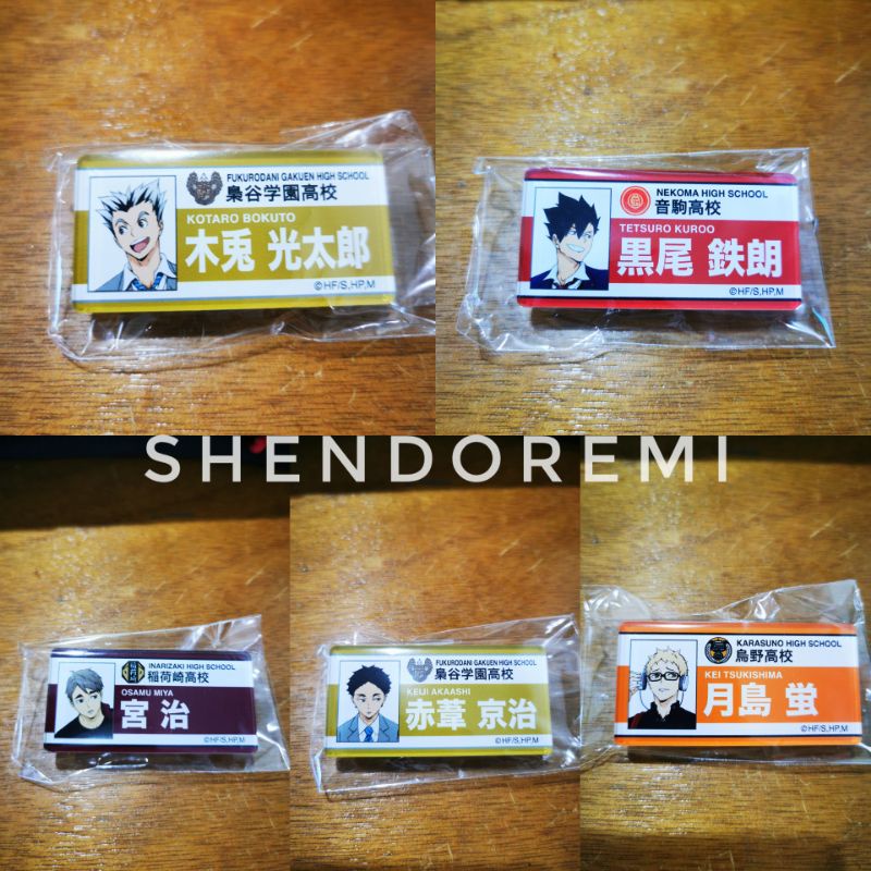 ☬Haikyu!! Acrylic Name Badges Osamu Miya Tetsuro Kuroo Kei Tsukishima ...