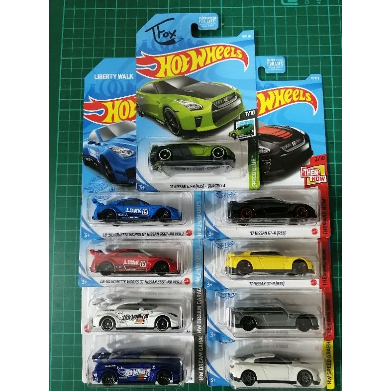 ↂHot Wheels Nissan GT-R R35 GTR LBWK Guaczilla Liberty Walk Blue Red ...