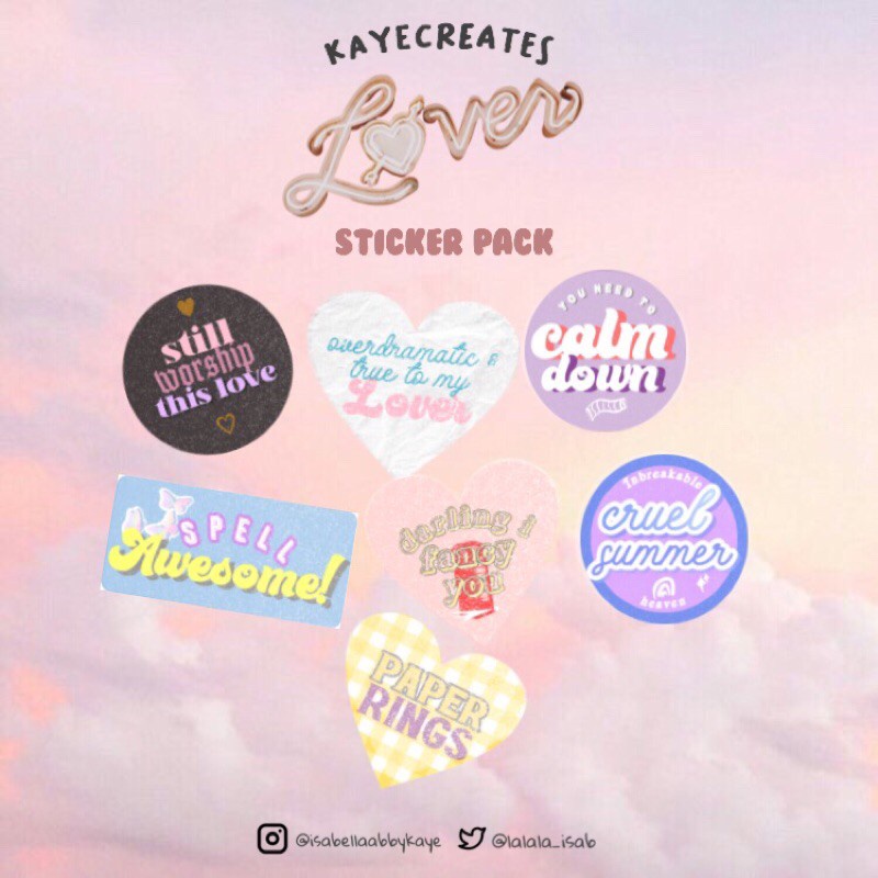 ∋☾“Lover” Taylor Swift Original Design sticker pack | Shopee Philippines