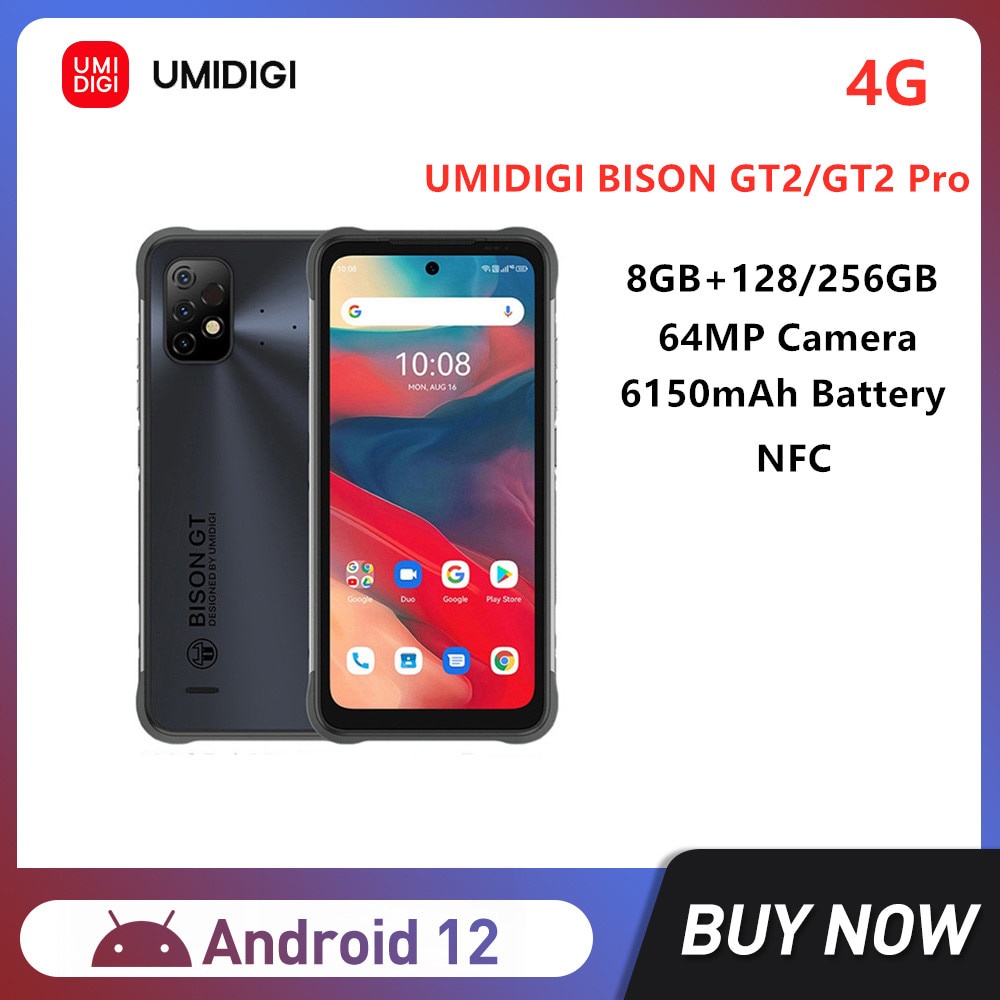 UMIDIGI BISON GT2/GT2 Pro 4G Rugged Smartphones 8GB+128/256GB 6.5 ...