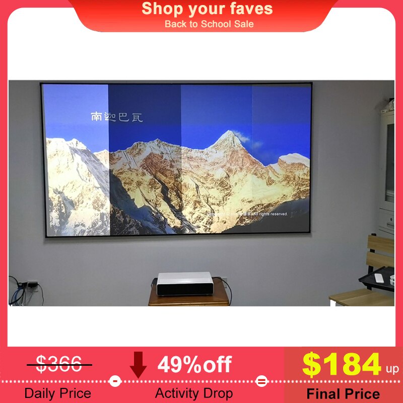 84" 100" 120" 150" Fixed Frame Projection Screen for Ultra Short Throw ...