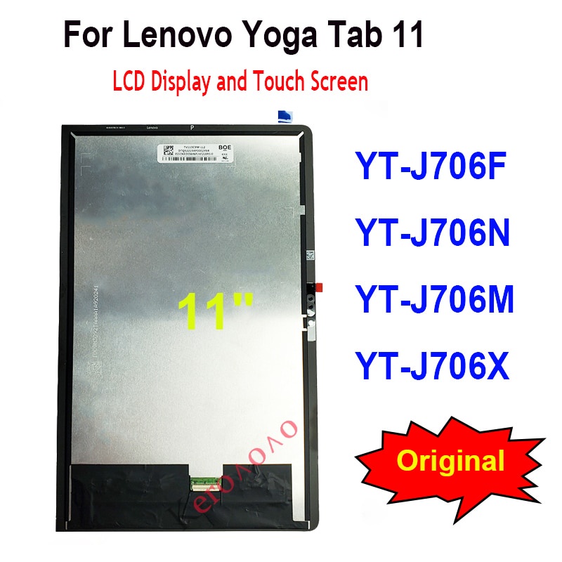 Original 11" LCD Display For Lenovo Yoga Tab 11 YT-J706F YT-J706X J706M J706N Touch Screen ...