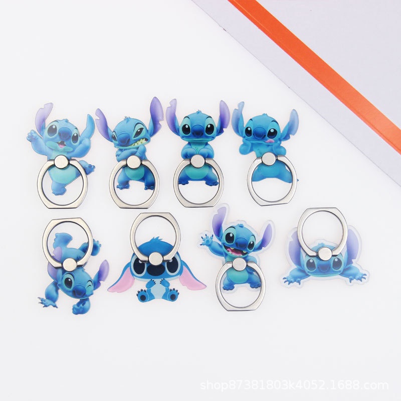 Cute Disney Stitch Finger Ring Cartoon Lilo&Stitch Model Mobile Phone ...