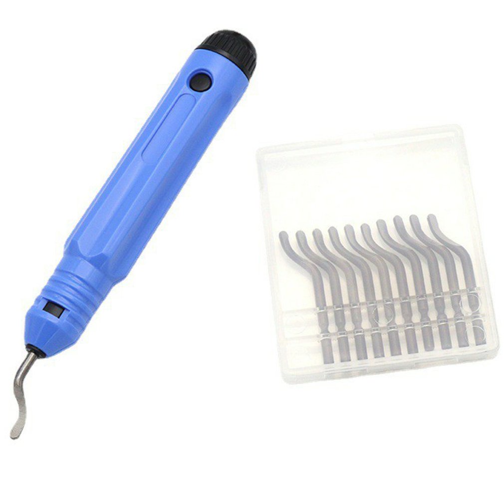 Deburring Tool with 10 Extra Blades Works on Metal Resin PVC and 3D ...