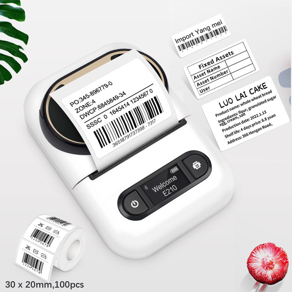 Sticker Printer Thermal Labeling Machine E210 Portable Label Maker Wireless Label Printer Tape ...