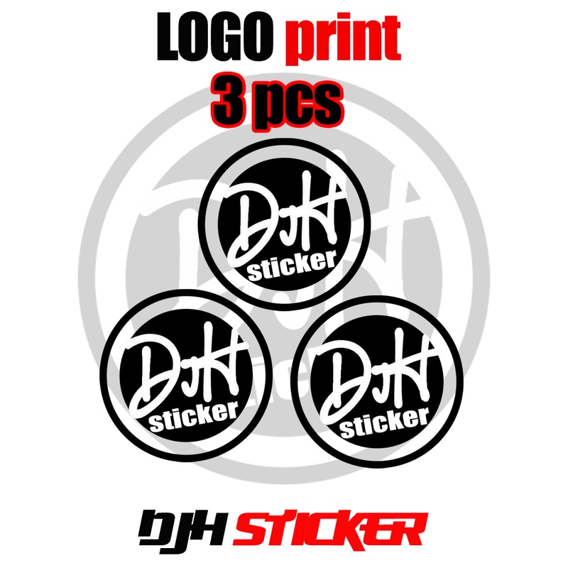logo sticker printing. set of 3pcs. vinyl laminated NOTE "SAME DESIGN ...
