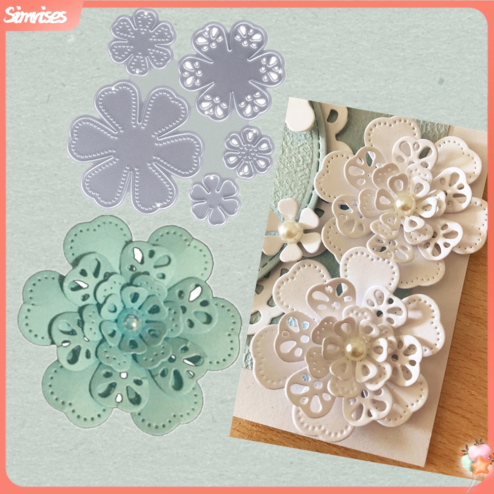{SIMRISES} 3D Flower Metal Cutting Dies DIY Scrapbook Emboss Paper ...