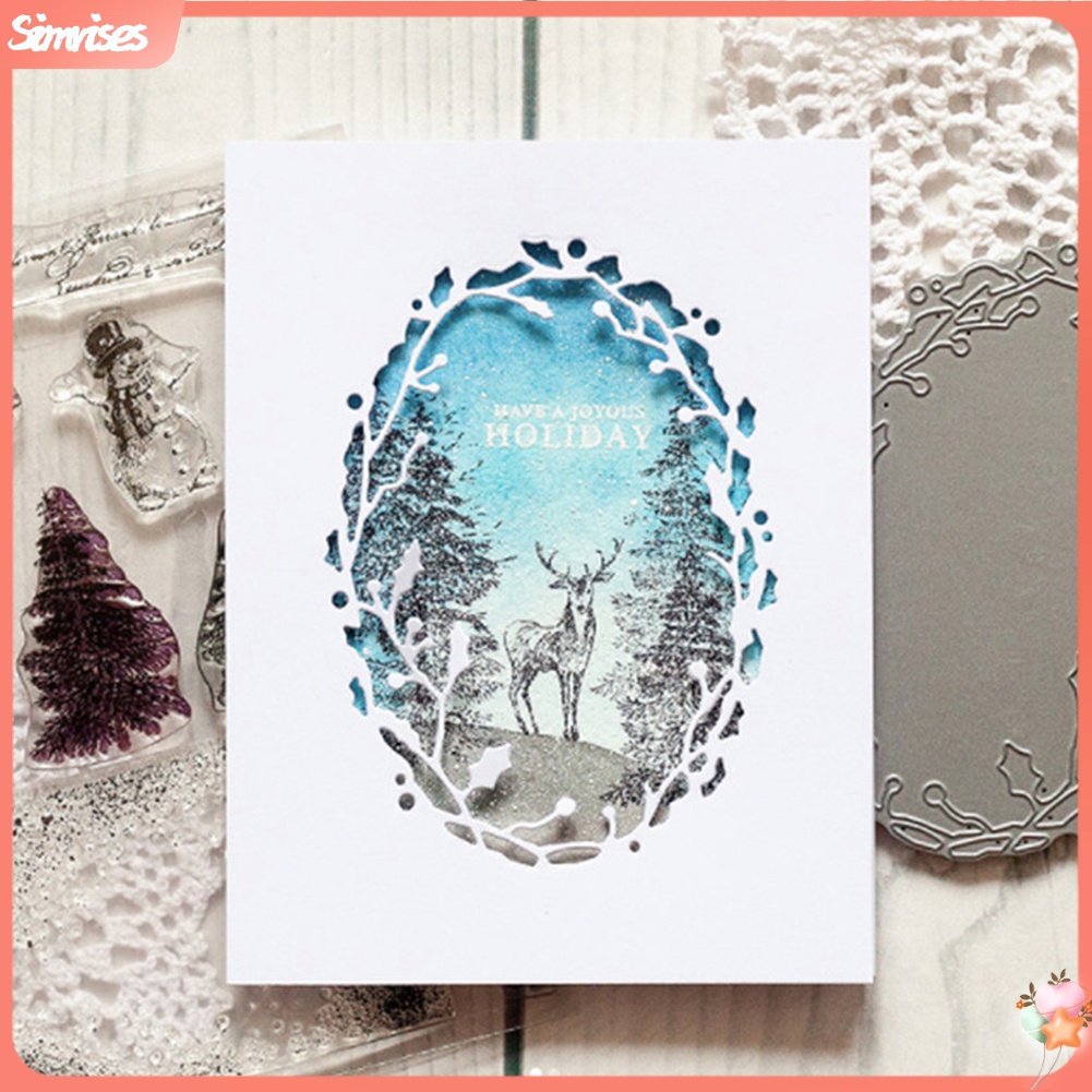 {SIMRISES} Vine Frame Ring Metal Cutting Dies DIY Scrapbook Emboss ...