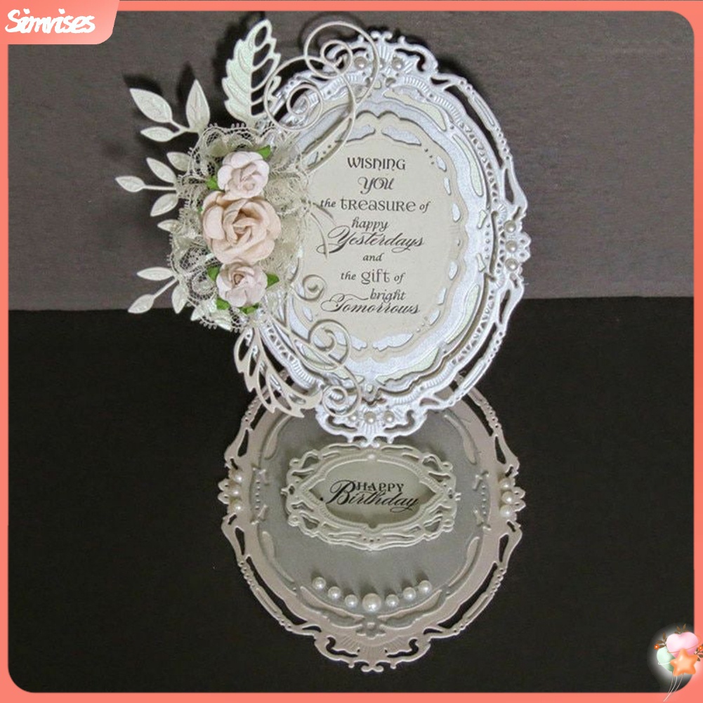 {SIMRISES} Oval Frame DIY Scrapbooking Embossing Cards Album Photo ...