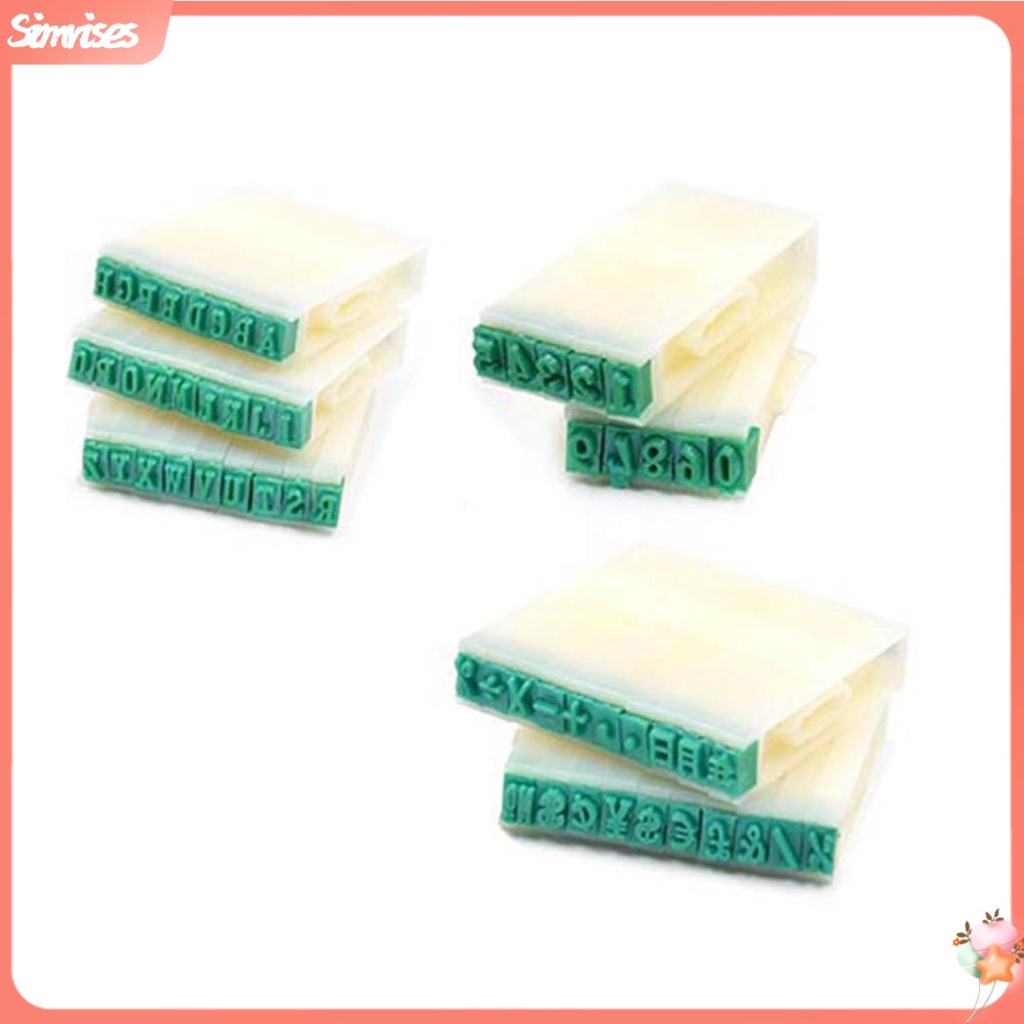 {SIMRISES} DIY Plastic English Alphabet Letters Number Stamps Set Craft ...