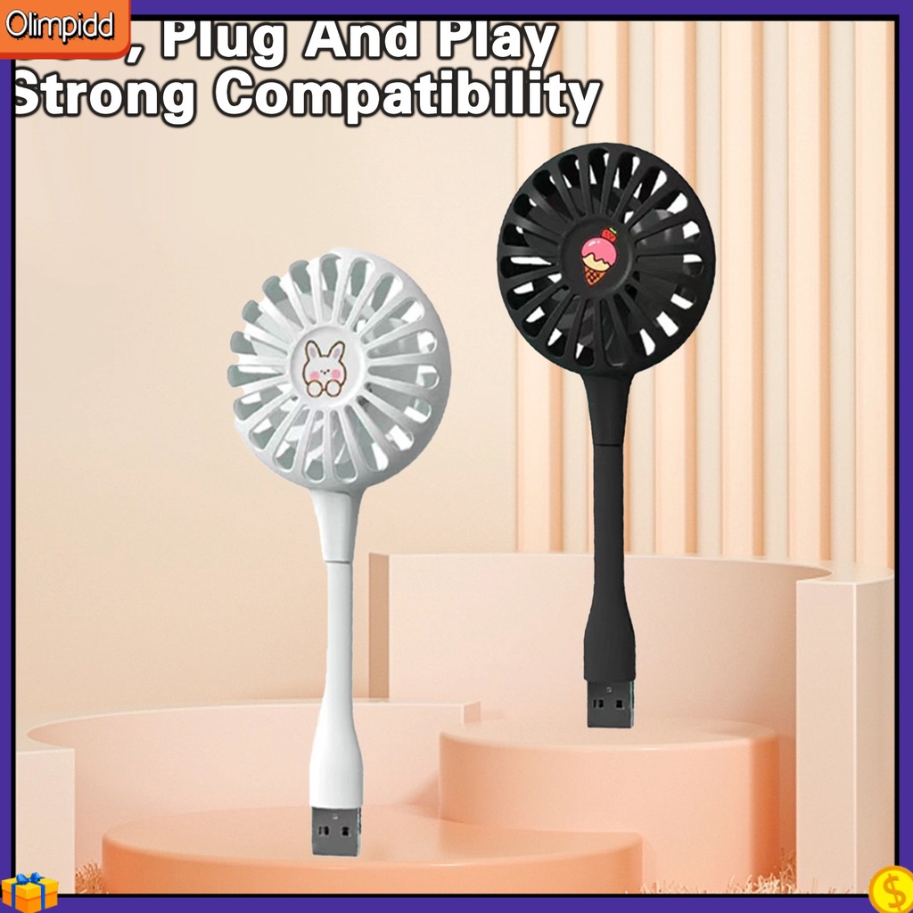 olimpidd| USB Fan Power Plug-and-play Bendable Mini Electric Fan ...