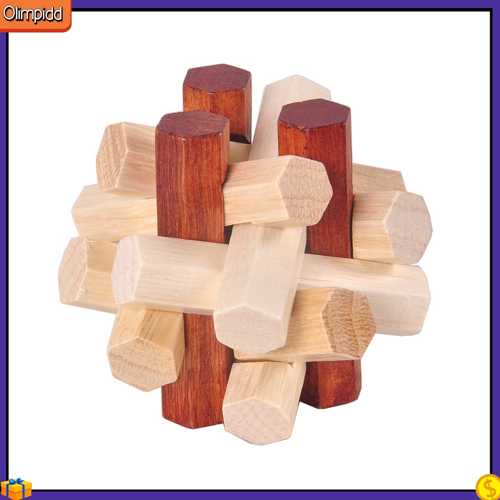 olimpidd| Classic Luban Lock Puzzle Game Brain Teaser Adult Kids ...