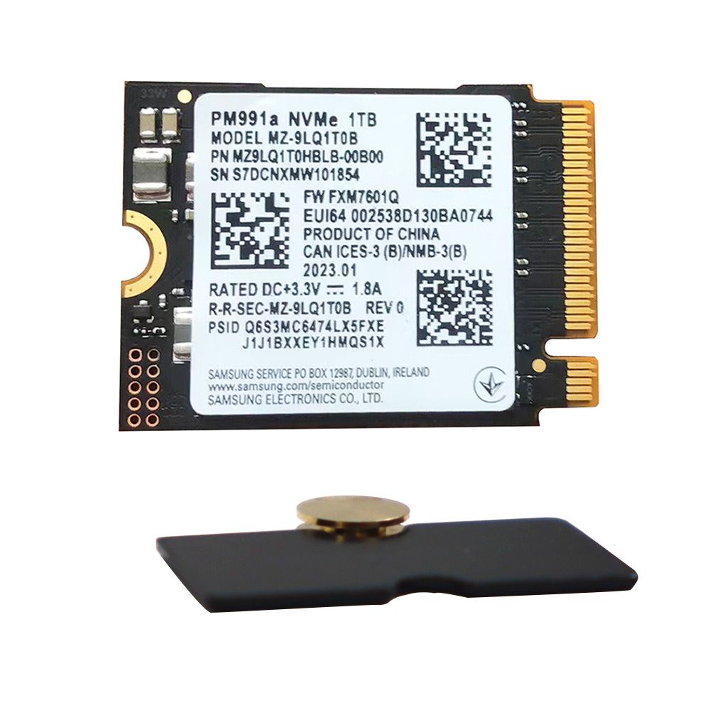Samsung PM991a 1TB M.2 2230 NVMe SSD with M.2 2230 to 2242 Extension ...