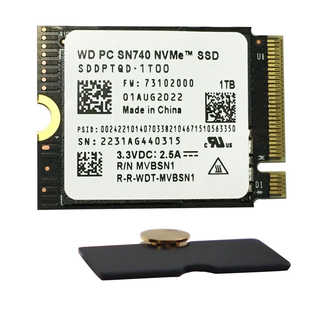 Western Digital 1TB PC SN740 M.2 2230 SSD with M.2 2230 to 2242 ...