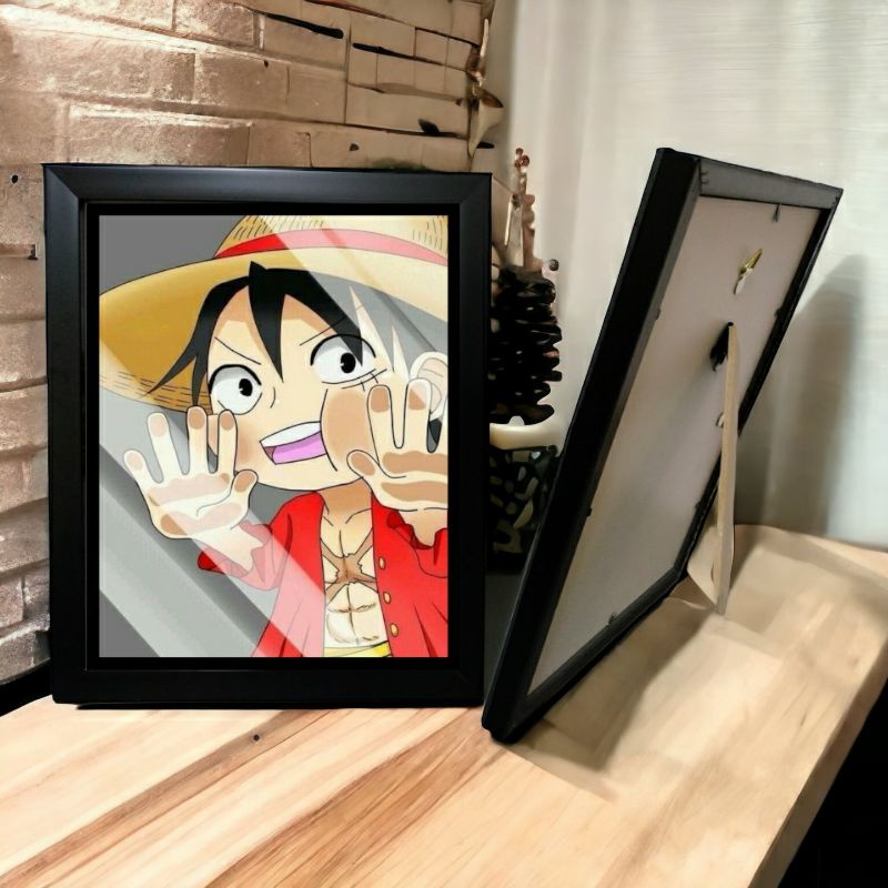 ONE PIECE POSTER | MONKEY D. LUFFY | WITH GLASS FRAME | WITHOUT FRAME ...