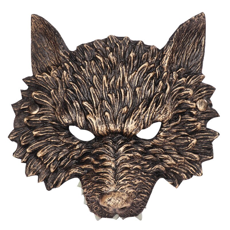 Wolf Half Face mask Scary Mask for Festival Cosplay Halloween Costume ...