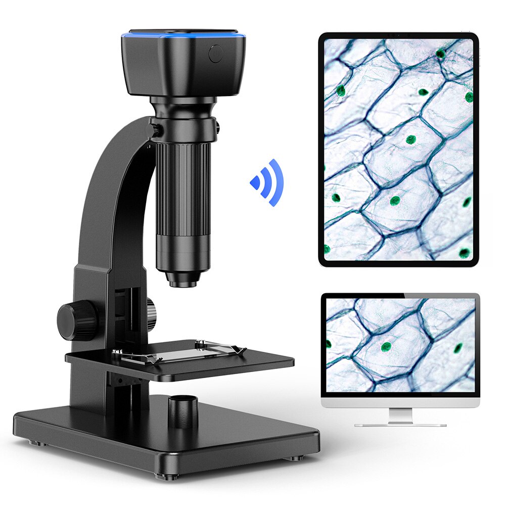 2000X HD Digital Microscope WiFi 5.0M Pixel Dual Lens Digital Screen ...