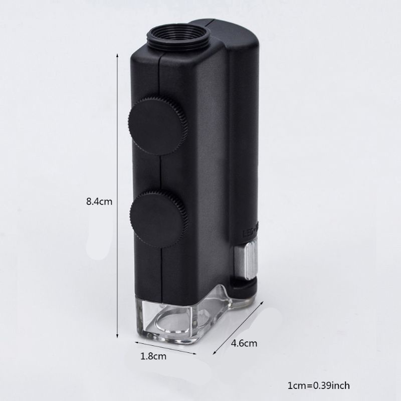 Clip-On Type Loupe 100X Microscope Portable Magnifier Clip-on Universal ...