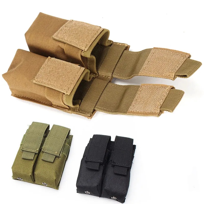 9mm Pistol Magazine Pouch Tactical Double Molle Belt Dual Mag Bag ...