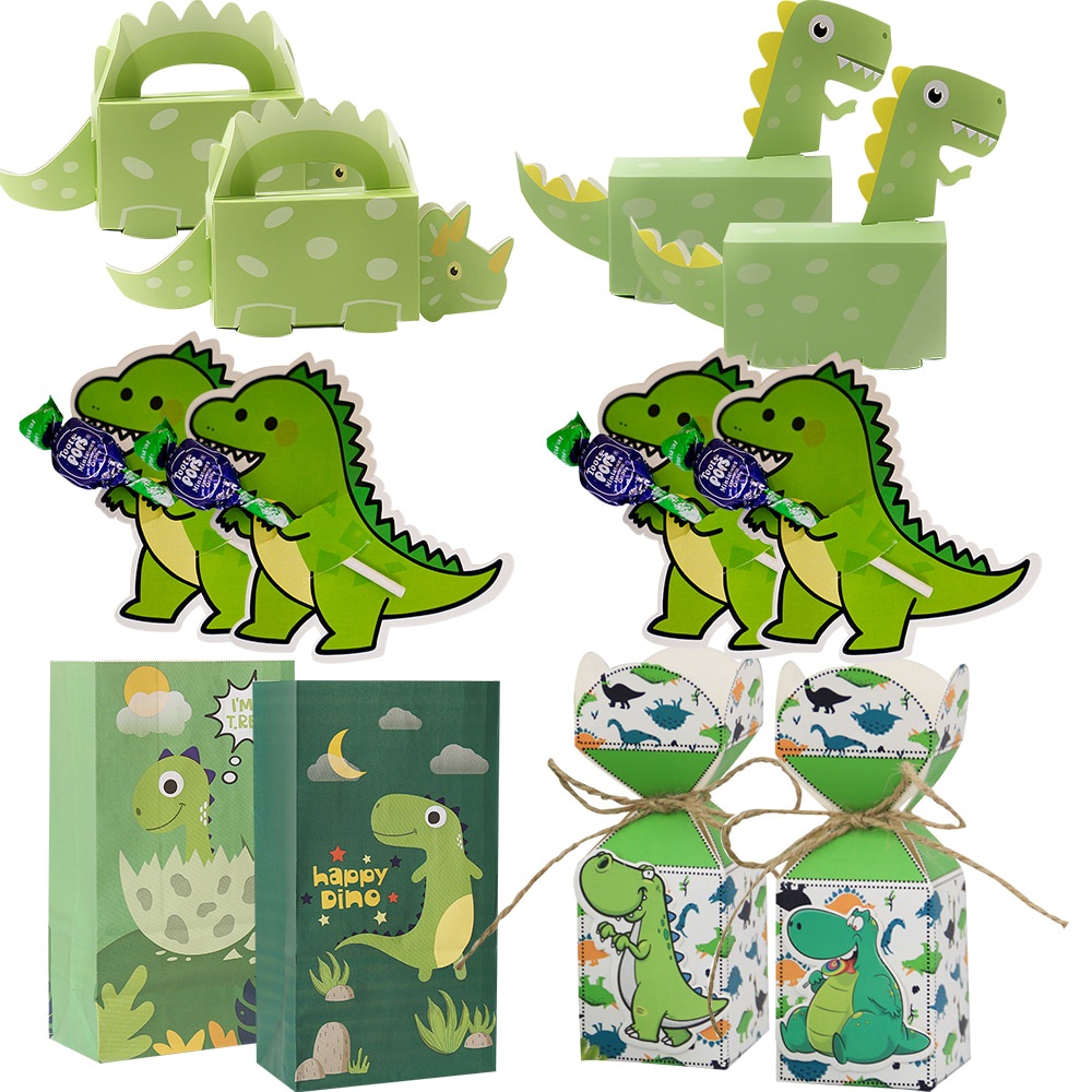 1pack Carton Dinosaur Candy Boxes Green Cookies Packaging Box for Kids ...