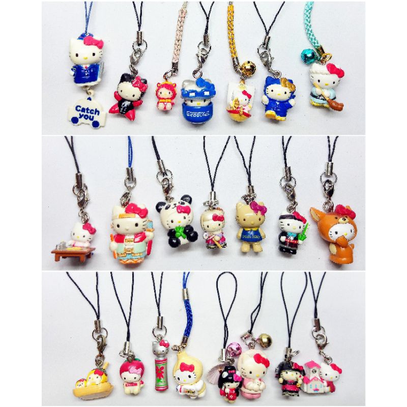 ☇Hello Kitty Gotochi Cute Phone Charms Keychains | Shopee Philippines
