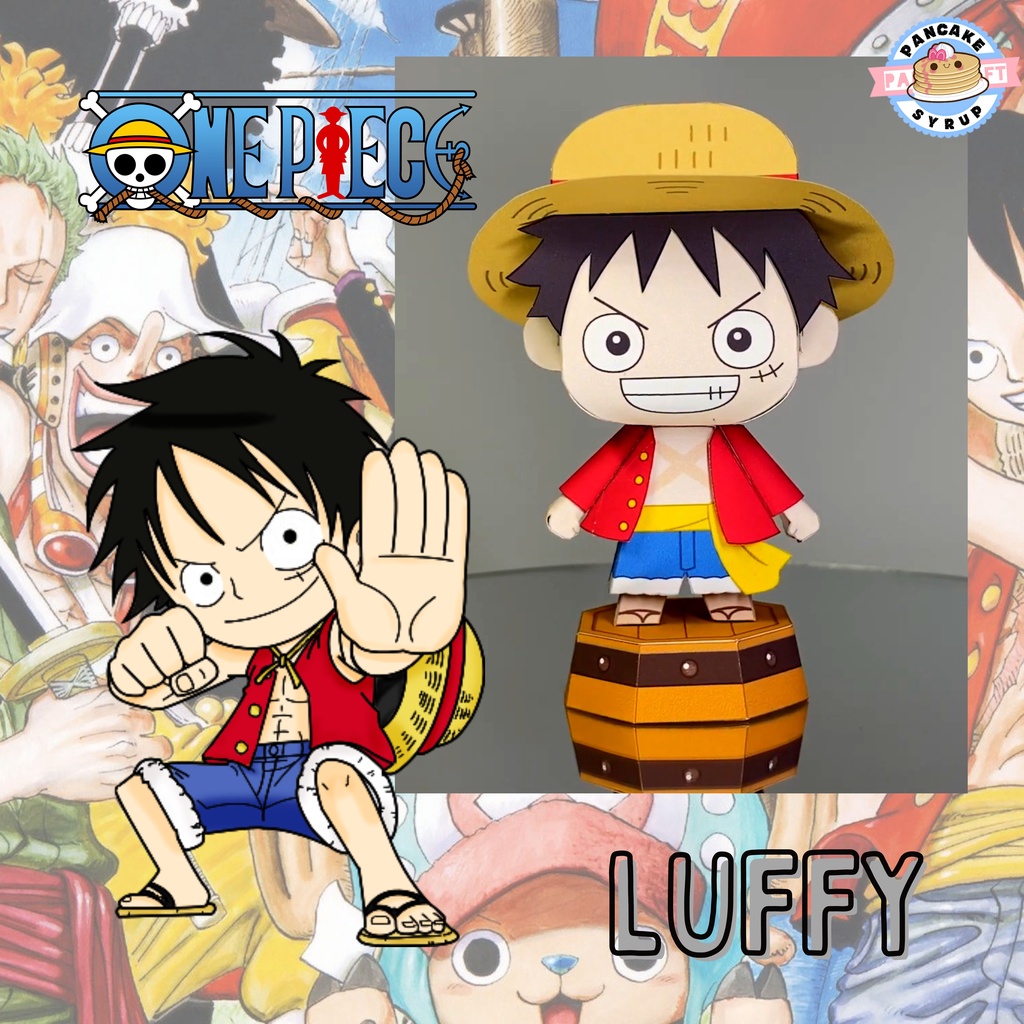 Chibi Figure Set One Piece Anime Papercraft (read description) Luffy ...