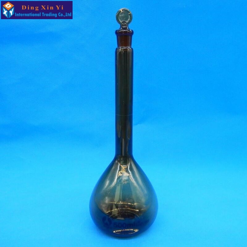 500ml brown volumetric flask Constant volume bottle flint glass brown ...