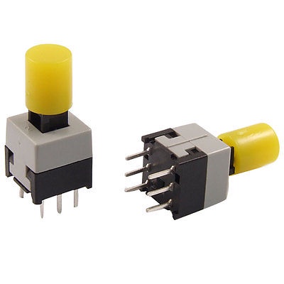 10 Pcs 6 Pin Panel PCB Momentary Push Button Tactile Tact Switch 8 x ...