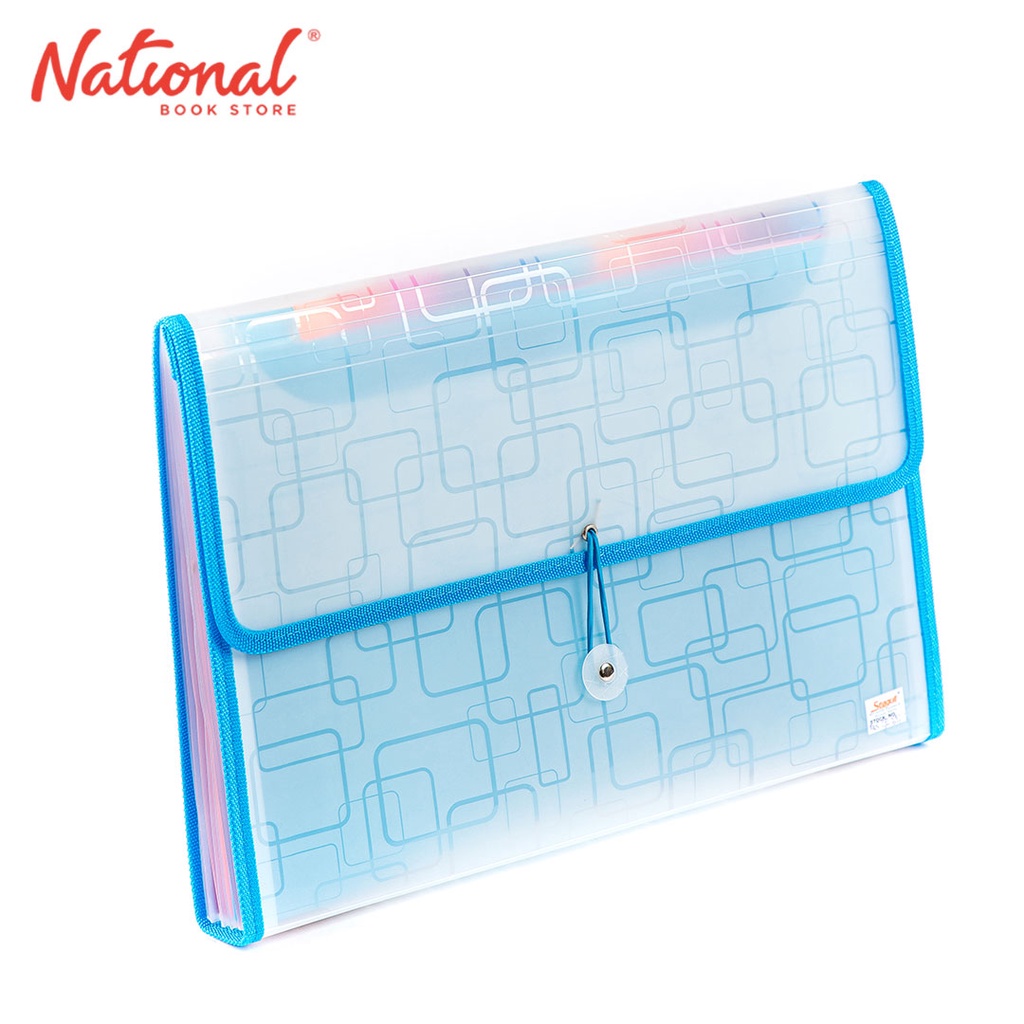 Seagull Expanding File Long 12 Pockets Garter Lock with Tab Transparent ...