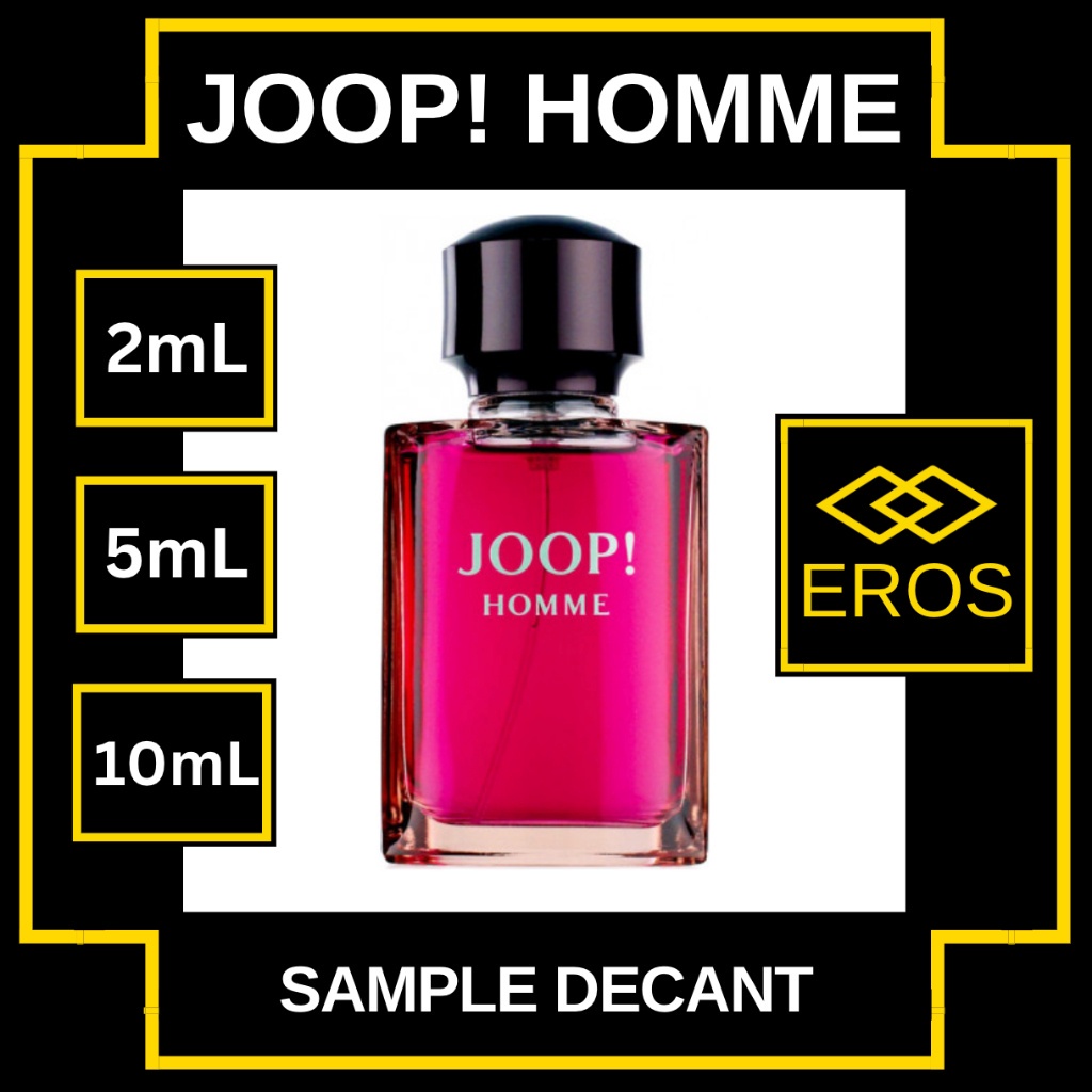 Joop Homme EDT 1mL 2mL 5mL decant perfume sample spray Eros Boutique ...