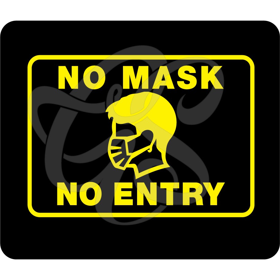 ₪No Face Mask No Entry Sign_Decal Stickers | Shopee Philippines