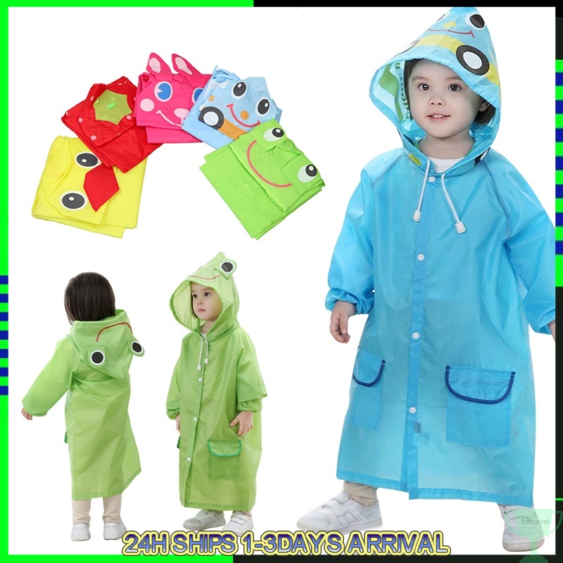 ☼Raincoat Kids Waterproof Raincoats Cartoon Raincot Children Rain Coat Animal Cute Poncho ...