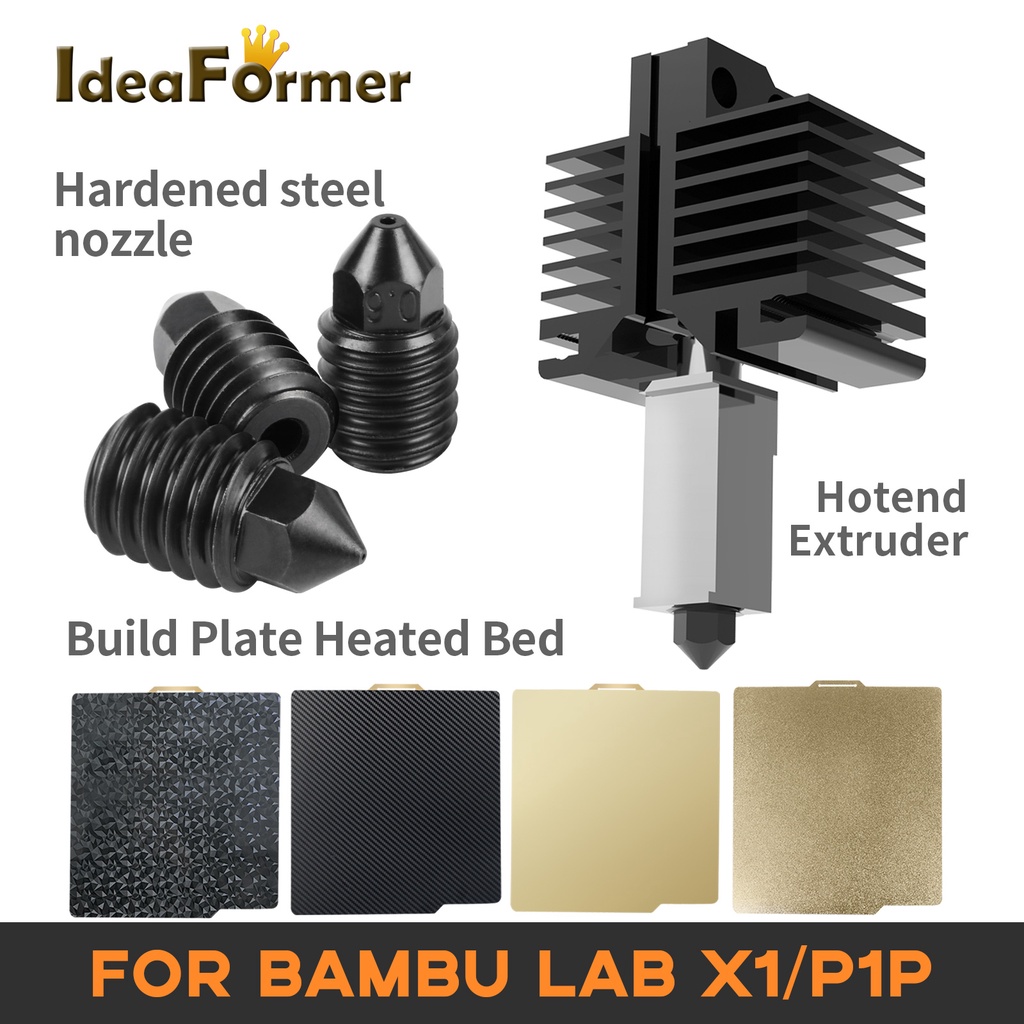 Upgrade 3D Printer Parts for Bambu Lab x1 P1P P1S Hotend Kit Hardened ...